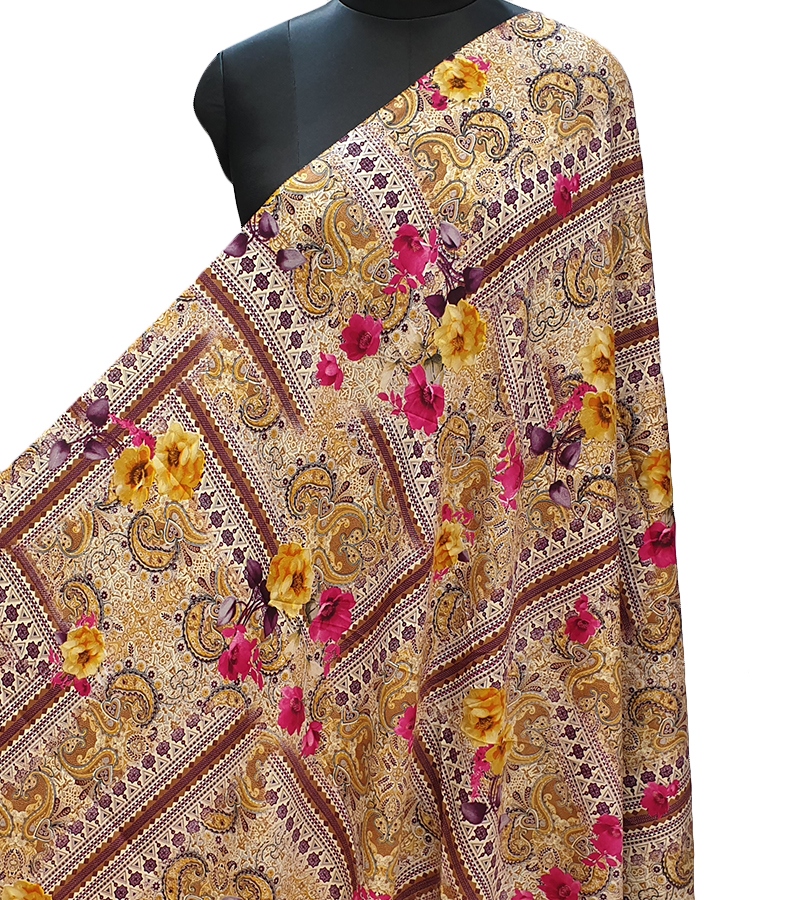 Casual Look Simple Crepe Abstract Printed Fabric » FABROHUB